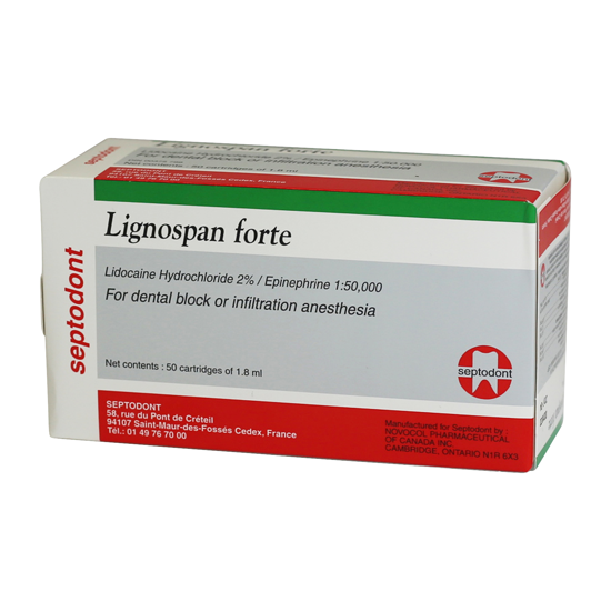 Lidocaine 2% w/1:50,000 Epi 50/Box – ShopDentistry